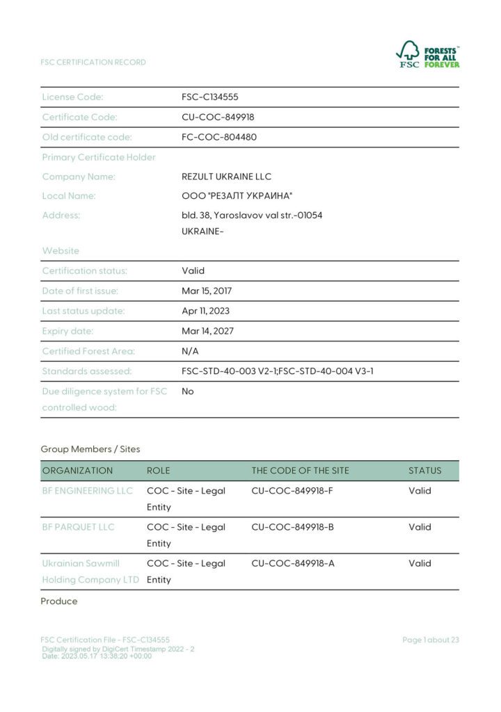 Виробництво - CLT Rezult